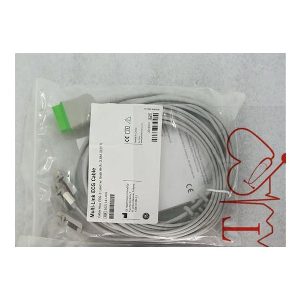 Quality 3 Lead W Grab ECG Machine Parts Multi Link Ge Ecg Leads Assy AHA.306M 12FT for sale