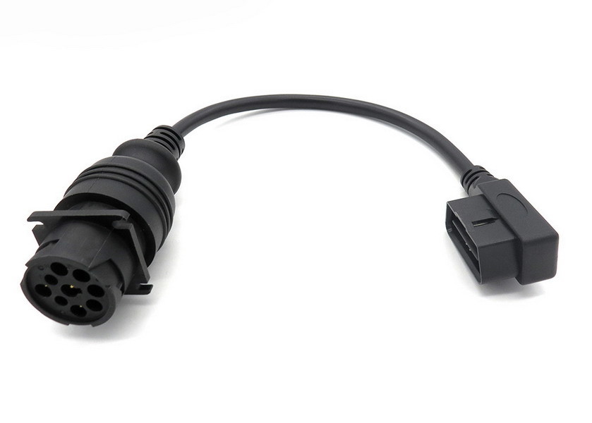 Quality Deutsch 9-Pin J1939 Male to Right Angle J1962 OBD-II 16 Pin Male CAN Bus Cable for sale