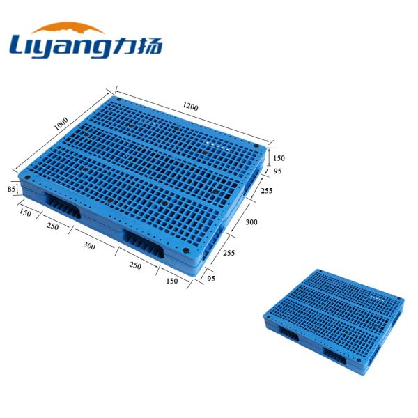 Quality Euro HDPE Rackable Plastic Pallets 1000*1200mm Large Reversible for sale