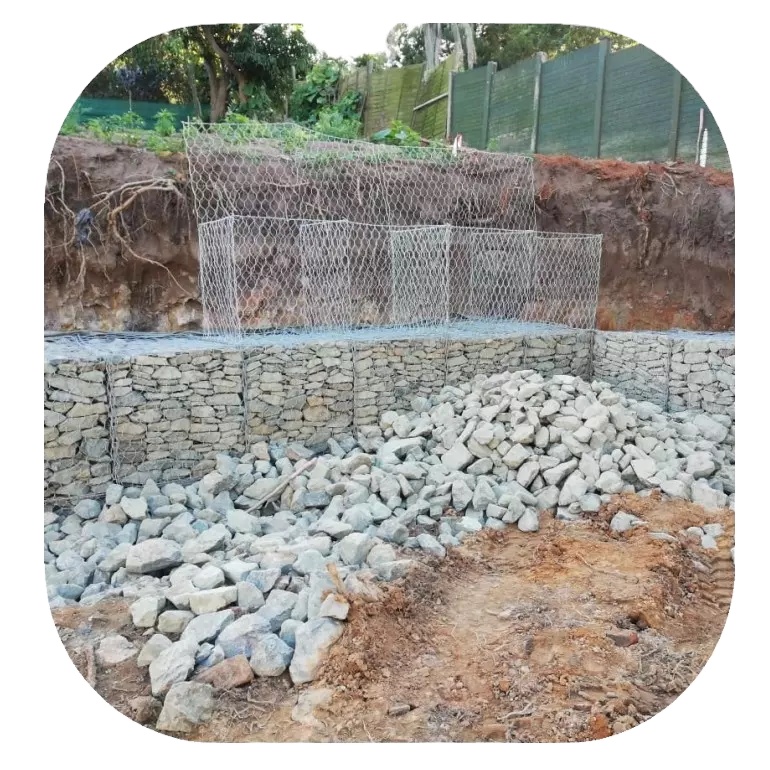 80x100mm 2x1x1 Pvc Galfan 260gsm Galvanized Wire Mesh Gabion Baskets Box