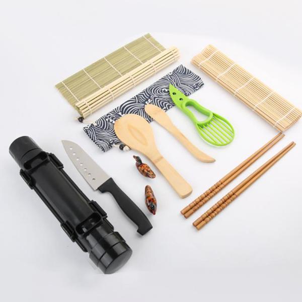 Quality Healthy Sushi Rolling Mats , Handmade Bamboo Sushi Kit Polished Cuisine for sale