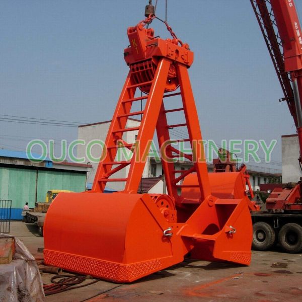 Quality bulk cargo 8 CBM CCS 2 Rope Mechanical Grab Bucket for sale