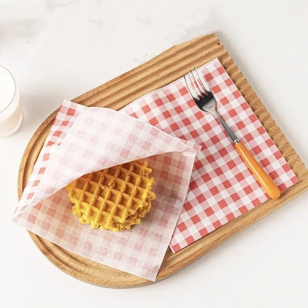 Quality Disposable Oil Resistant Greaseproof Burger Paper For Cooking Baking Food Packaging for sale