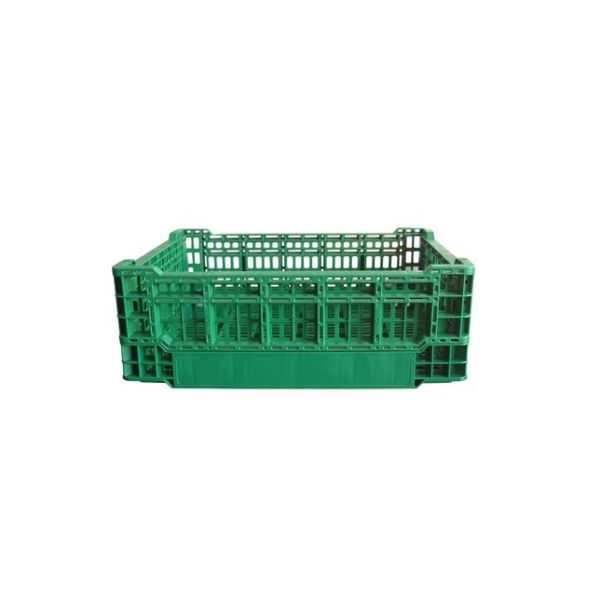 Quality Vegetables Folding Plastic Crate Industrial Fruit Storage Crates 400*300*140mm for sale