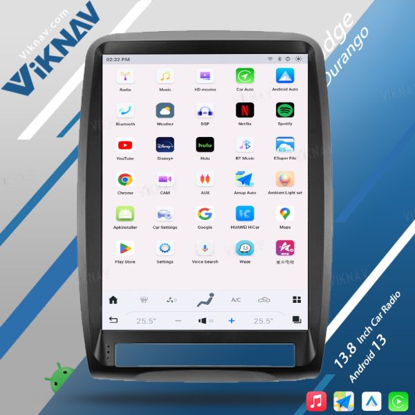 Quality VIKNAV 13.8 inch Car Radio For Dodge Durango 2011-2013 Tape Recorder Android 13 for sale