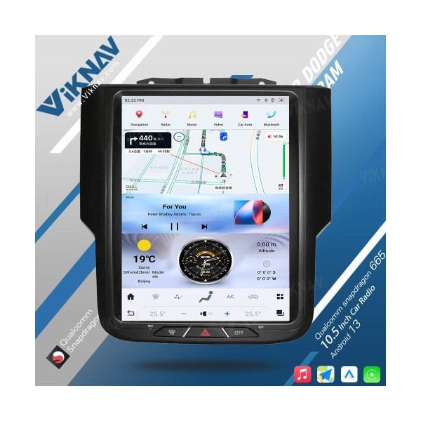 Quality VIKNAV 10.5 inch For Dodge Ram 1500 (2013-2018) Automatic Touch Screen Android for sale