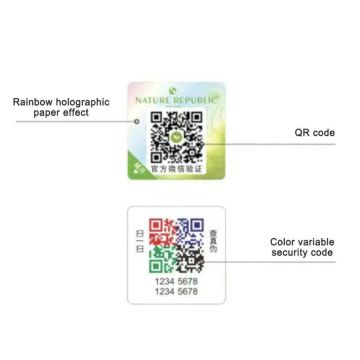 Quality Security Custom Barcode Sticker 3D Holographic Scratch Off Label Polarizing for sale