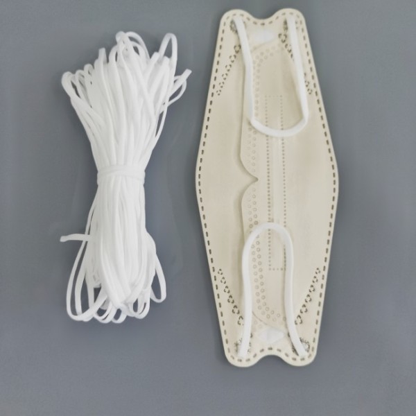 Quality 3.5mm Soft Elastic Flat Ear Loops Band Earloop Elastic Cord For Face Mask for sale