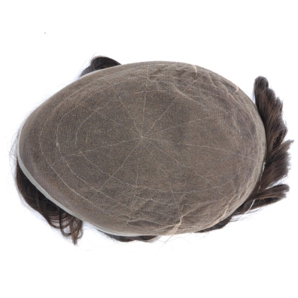 Quality Lace Or PU Mens Real Hair Toupee Customizable Toupee Hair Piece for sale