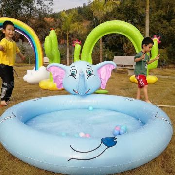 Quality LC Animal Elephant Splash Ground Floor Pool Inflatable Spray Pool Inflatable for sale