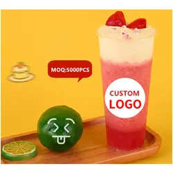 Quality 500ml Clear Plastic Drinking Cups With Lids PP Modern for sale