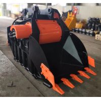 Quality 1-8m3 High Strength Steel Excavator Rock Crusher Bucket 350 Bar for sale