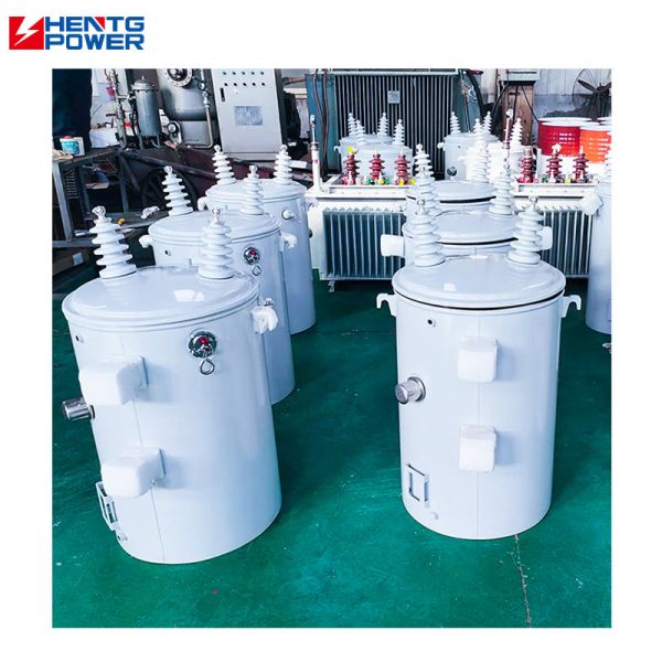 Quality Variable Voltage Single Phase Pole Mounted Transformer Oil Immersed Mv Hv for sale