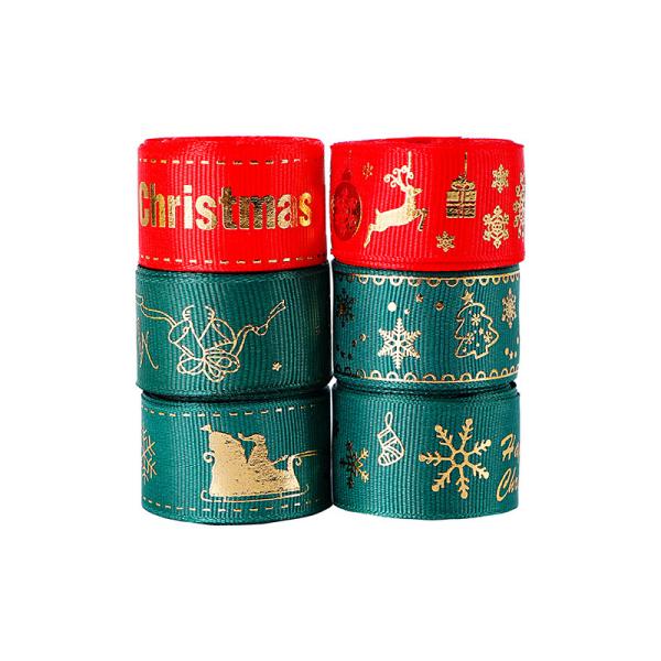 Quality MSD Ribbon With Logo 3D Gold Foil Printed Ribbon For Christmas Decorations And Gift Wrapping Perfect for sale