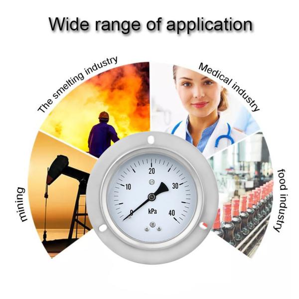 Quality 100mm 304ss Stainless Steel Diaphragm Capsule Micro Manometer Fuel Pressure for sale