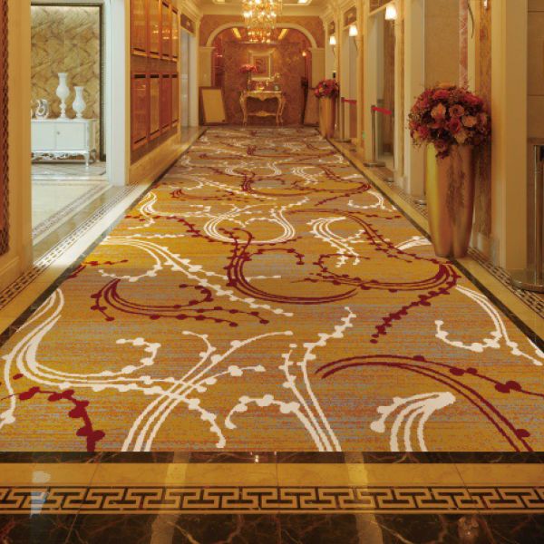 Quality Lobby Wall To Wall Woven Axminster Carpet PP Backing With Wool for sale