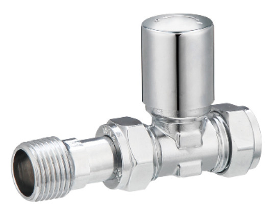 Quality Modern Straight Radiator Valves 15mmx1/2'' For Copper Pipe With Valve Tail for sale