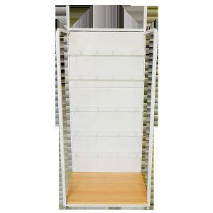 Quality 1500mm Height 350mm Width Iron And Wood Shelves For Beauty Shop for sale