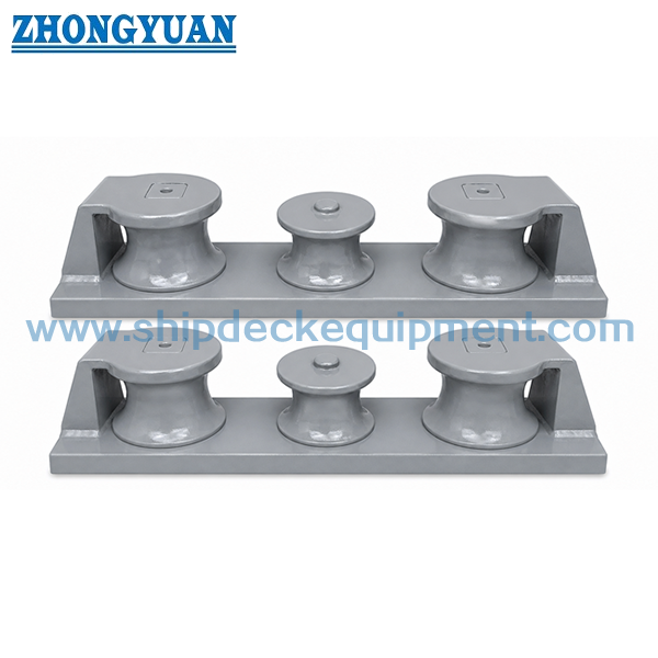 Quality 75–350 mm Marine Three-Roller Chock | CB/T 38-1999 Type C with Cast Steel for sale