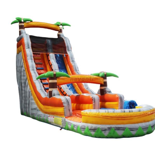 Quality 18ft Tropical Fiesta Breeze Inflatable Water Slide Easy to Set Up for Kids and for sale