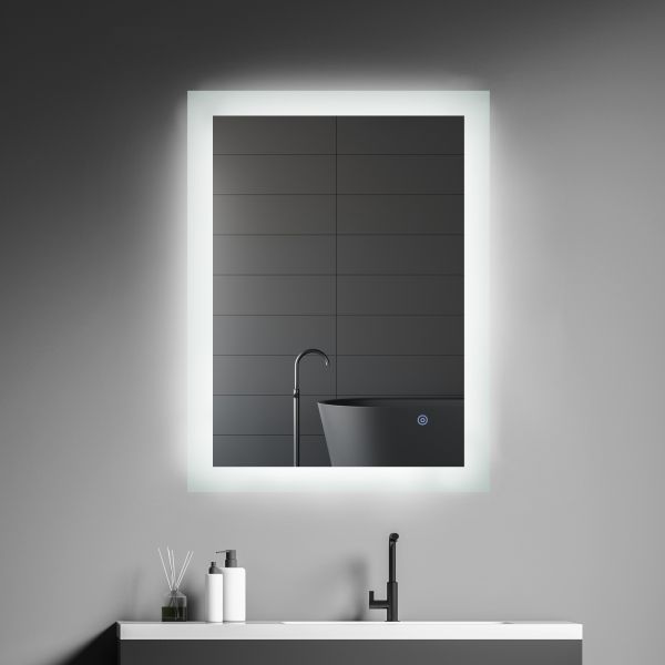 Quality 5mm Environmental Silver Mirror LED Backlit Touch Screen Smart Large Mirror for Bathroom for sale