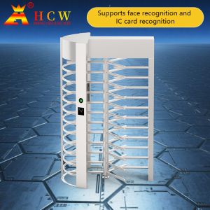 Quality HCW 304 Stainless Steel Full Height Turnstile with 2400*1500*2300mm Dimensions for sale
