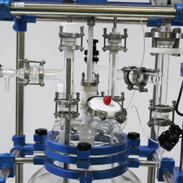 Quality Borosilicate 3.3 Single Layer Glass Reactor Explosion Proof Design Safe for sale