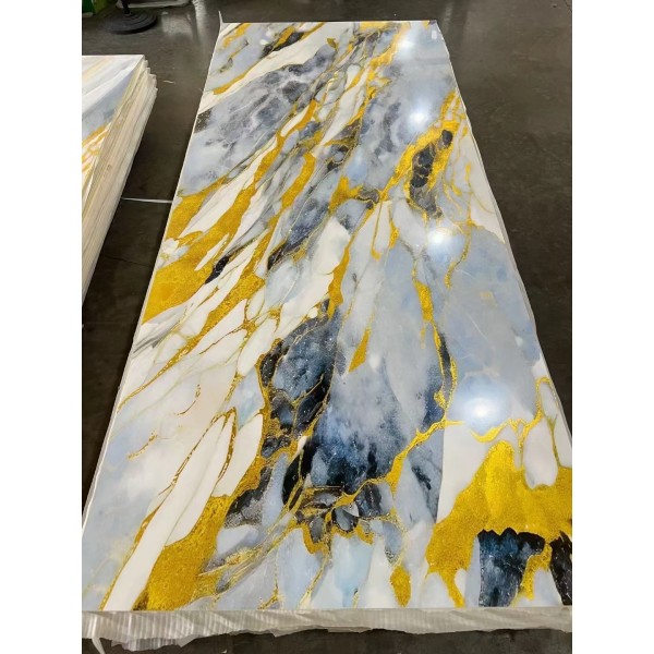 Quality Waterproof Pvc Solid Uv Marble Sheets For Wall Decorative 1220х2440х3mm for sale