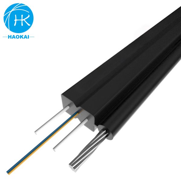 Quality Outdoor FTTH Drop Cable Strand Wire FRP 1core Self Supporting Fiber Optic Cable for sale