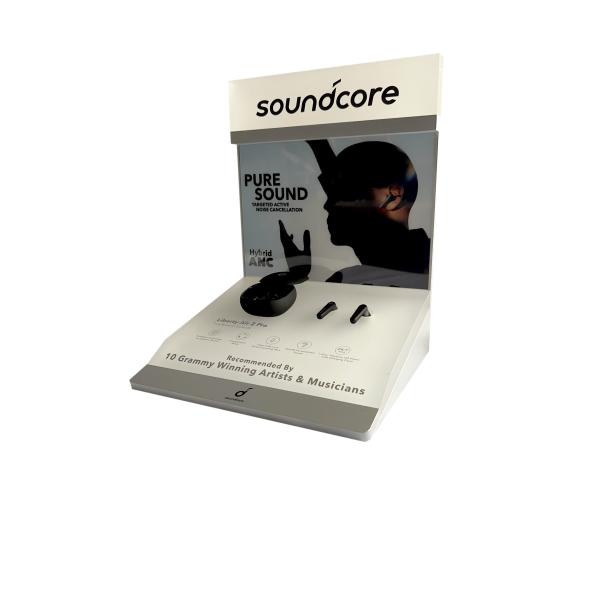 Quality Favre Acrylic Wireless Earbuds Display Stands , Aluminium Earphone Display Stand for sale