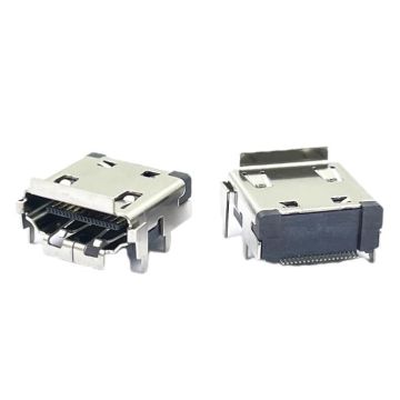 Quality LCP Black Vertical Micro HDMI Socket Connector Type A Digital Interface SMT RA for sale