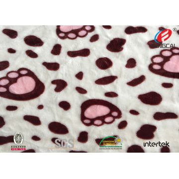 Quality 270gsm Super Soft Plushed Flannel Fabric , Polyester Velvet Fabric For Pajamas for sale