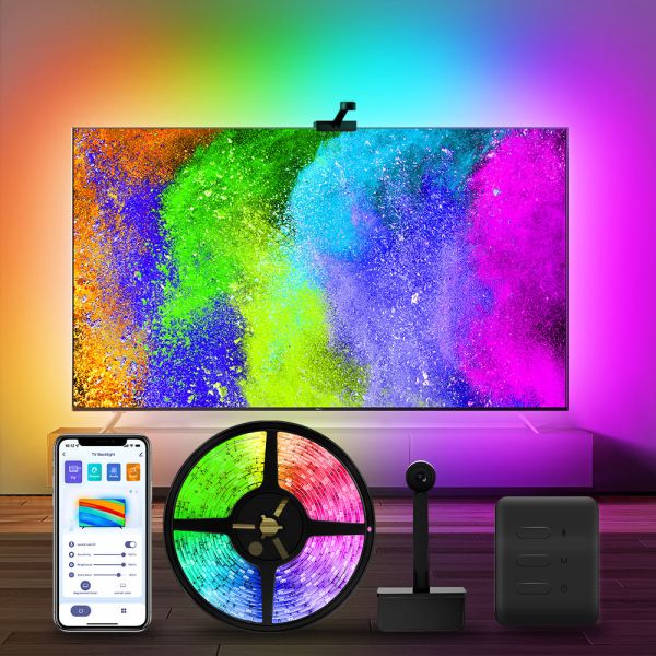 Quality WIFI APP Control TV Ambient Lighting Sync RGBIC Color With Camera for sale