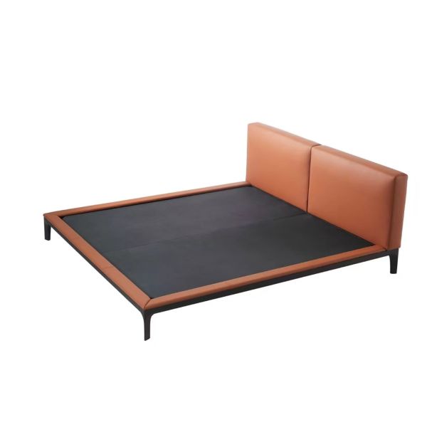 Quality Luxurious Italian Bed With Leather Fabric Finish Modern Comfortable for sale