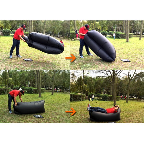 Quality Outdoor Camping Inflatable Sleeping Bag Air Sofa Hangout With Logo Printed for sale