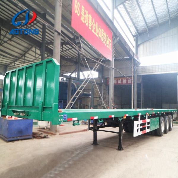 Quality Fuwa BPW Optional Flatbed Semi Trailer for Versatile and Flexible Cargo for sale