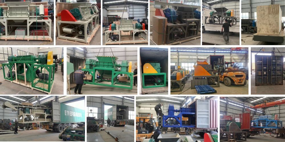 Full Automatic Thick Plastic Plate Duroplasts Two-Axis Crusher Shredder to Recycle Plastic