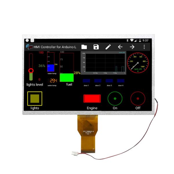 Quality 10.1 Inch LCD TFT Display, 1024x600 High Resolution, 40 Pins 8bit LVDS Interface for sale