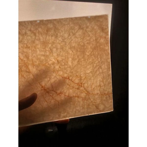 Quality 2MM Thin Stone Marble Laminated Glass Facade Lightweight for sale