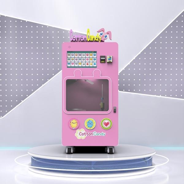 Quality 600W-2500W Robot Cotton Candy Vending Machine 12L Bucket 300Kg for sale