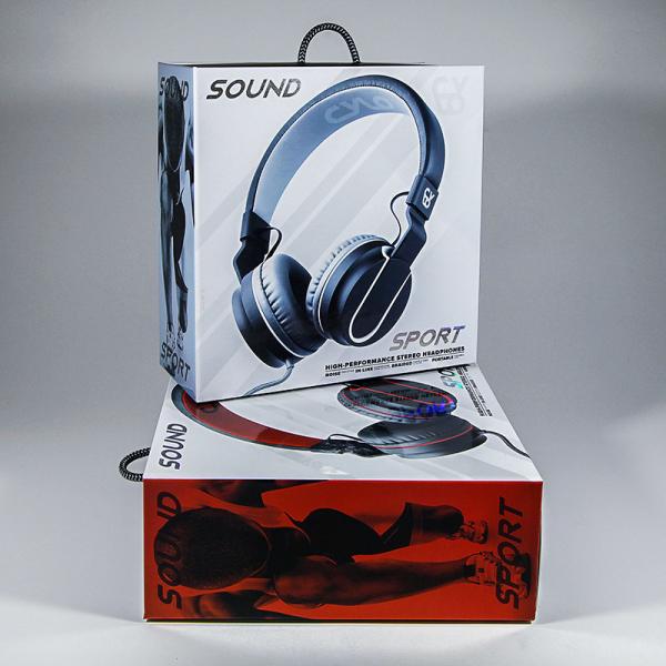 Quality Gift Cardboard Headphone Earphone Packaging Box CYLO Folding for sale