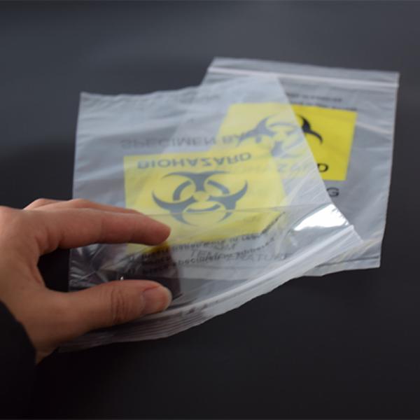 Quality OEM ODM 10x12inch LDPE Medical Specimen Bags Biohazard Packaging for sale