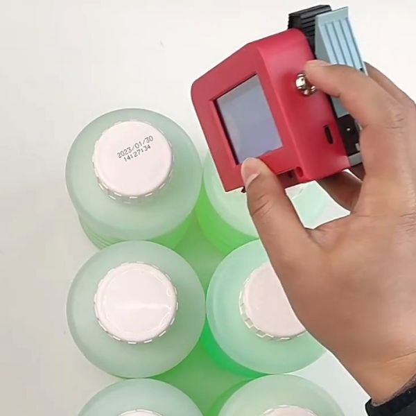 Quality Mini Handheld Inkjet Bottle Printing Machine for 12mm Printing Height and 240*120*97mm for sale