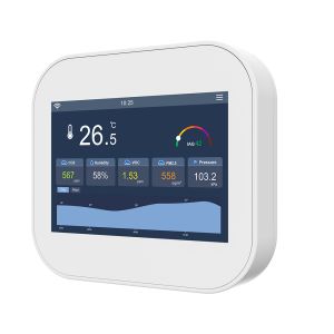Quality IEEE 802.11b WiFi IAQ Smart Air Sensor Co2 Monitor 320x480 TFT Screen for sale