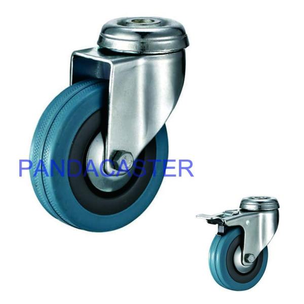 Quality Manmade Rubber Institutional Casters Light Duty 75MM Furniture Trolley Wheels for sale