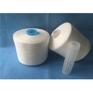 Quality Ring Spun Raw White Virgin Polyester Yarn 30s/3 1.2 Kgs Plastic Cone for sale