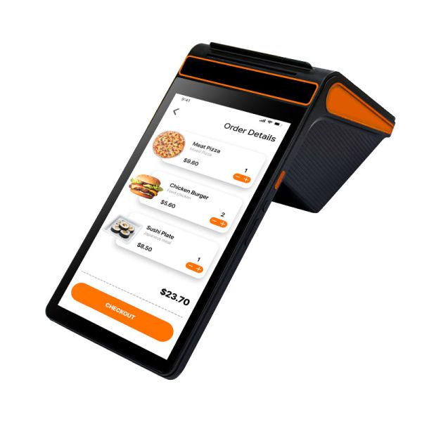 Quality 4G LTE Restaurant POS System Customized Mobile POS Terminal With Printer for sale