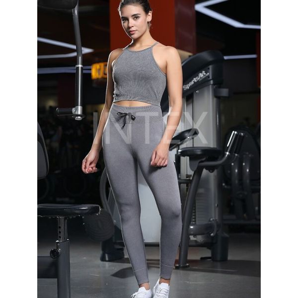 Quality Ladies Matching Sets Crop Bra And Leggings Activewear Seamless for sale