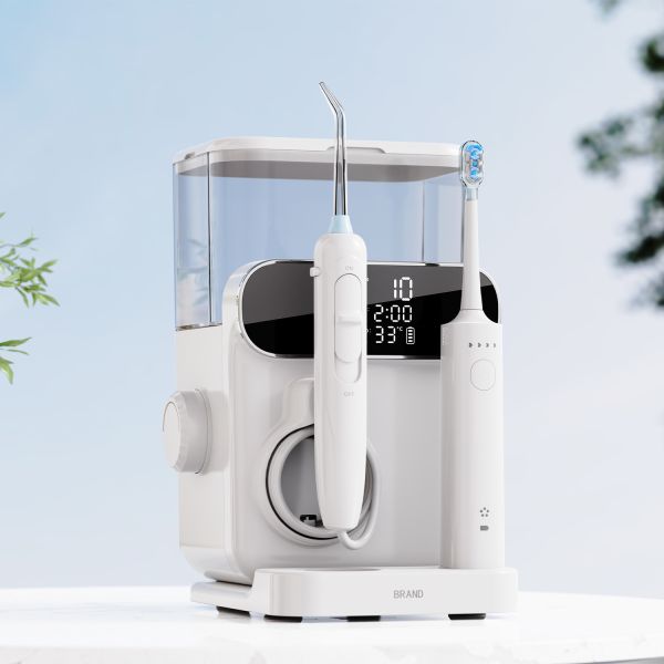 Quality Oral Irrigator 1000ml Teeth Washing Machine Display Screen 2IN1 Electric Water Flosser with Toothbrush for sale