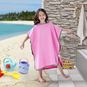 Quality SGS Surf Hooded Microfiber Poncho Towel For Adult Womens Beach for sale